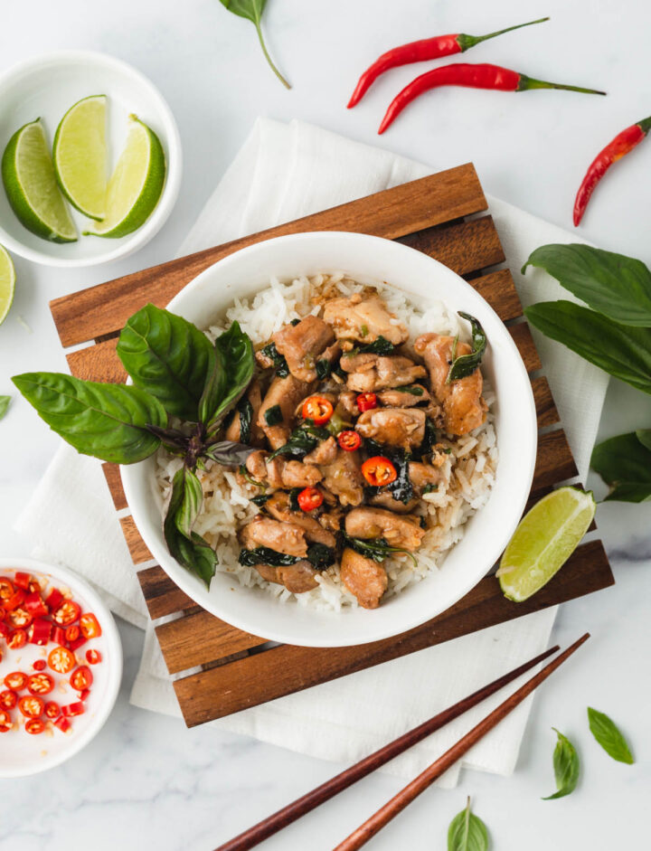 Easy 15-Minute Thai Basil Chicken (Pad Krapow Gai) – Takes Two Eggs