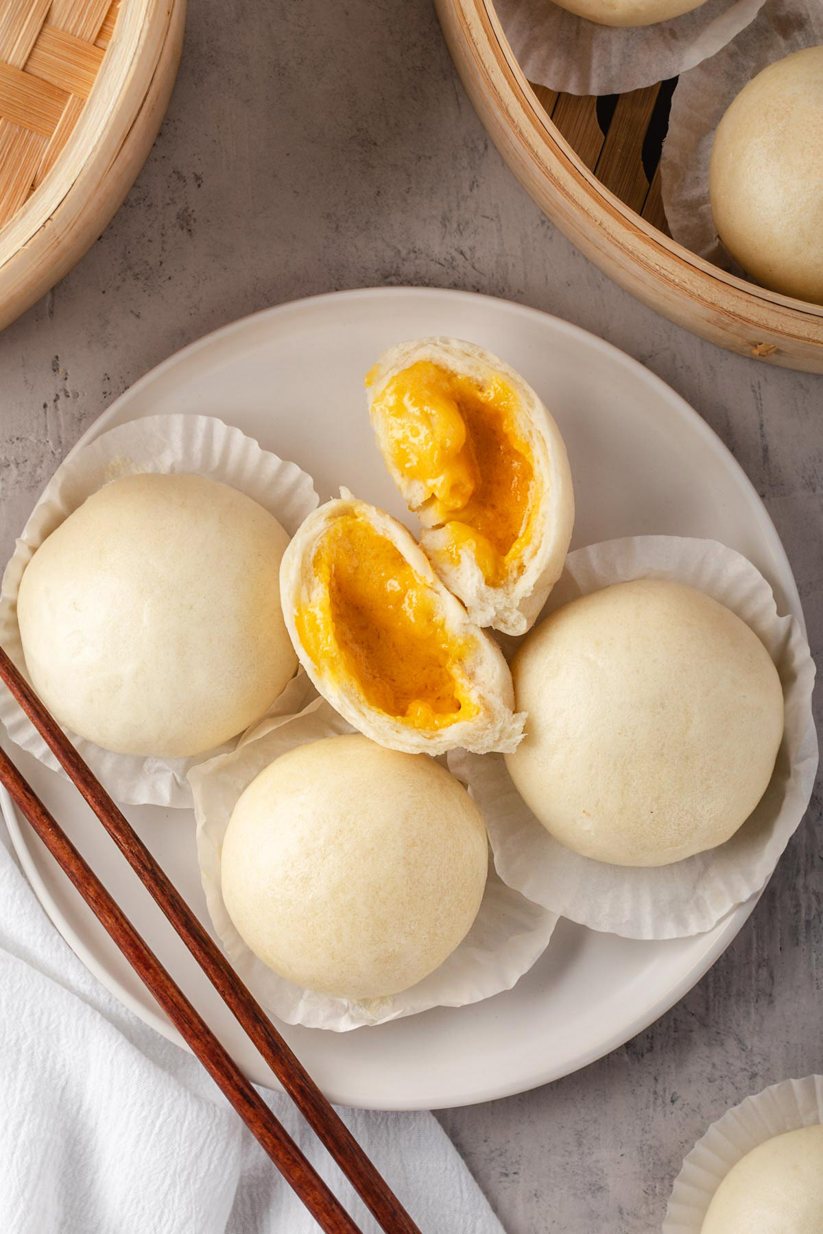 Steamed Egg Custard Buns (Liu Sha Bao) – Takes Two Eggs