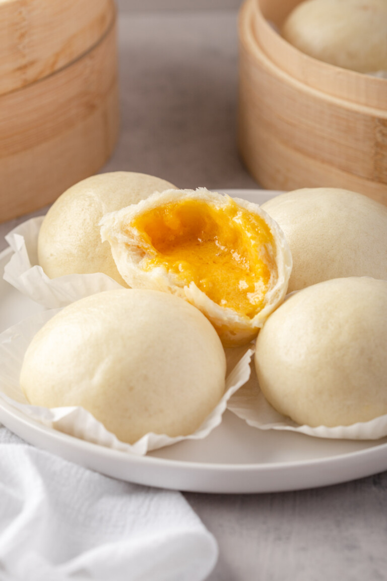 Steamed Egg Custard Buns (Liu Sha Bao) – Takes Two Eggs