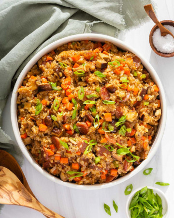 Sticky Rice Stuffing – Takes Two Eggs