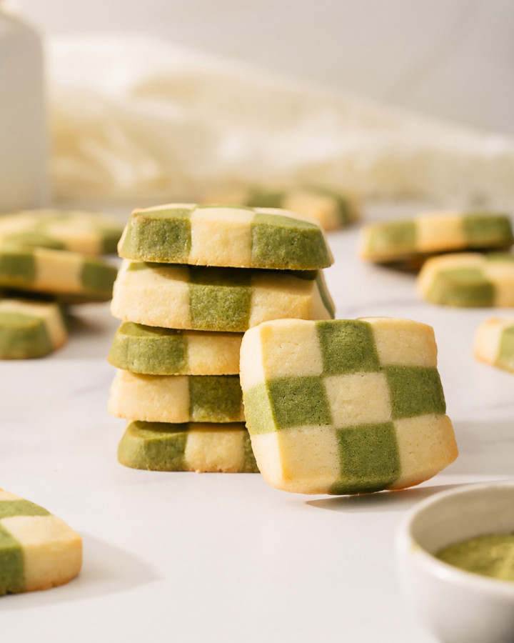 Matcha Checkerboard Cookies – Takes Two Eggs