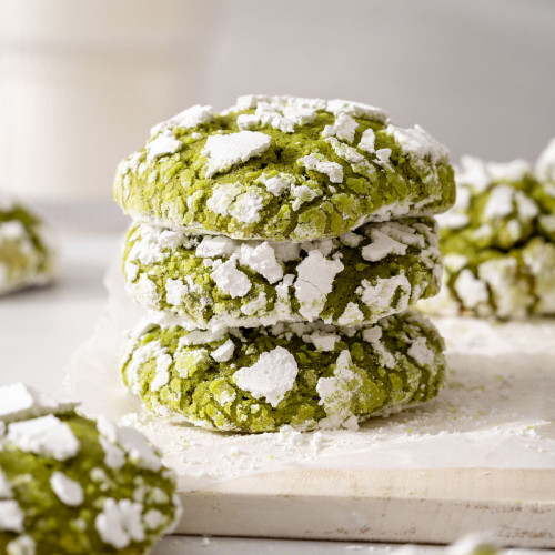 Matcha Crinkle Cookies – Takes Two Eggs