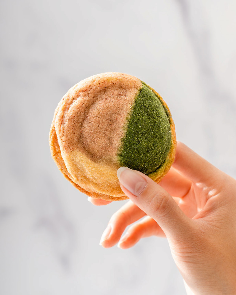 Strawberry Matcha Neapolitan Cookies – Takes Two Eggs