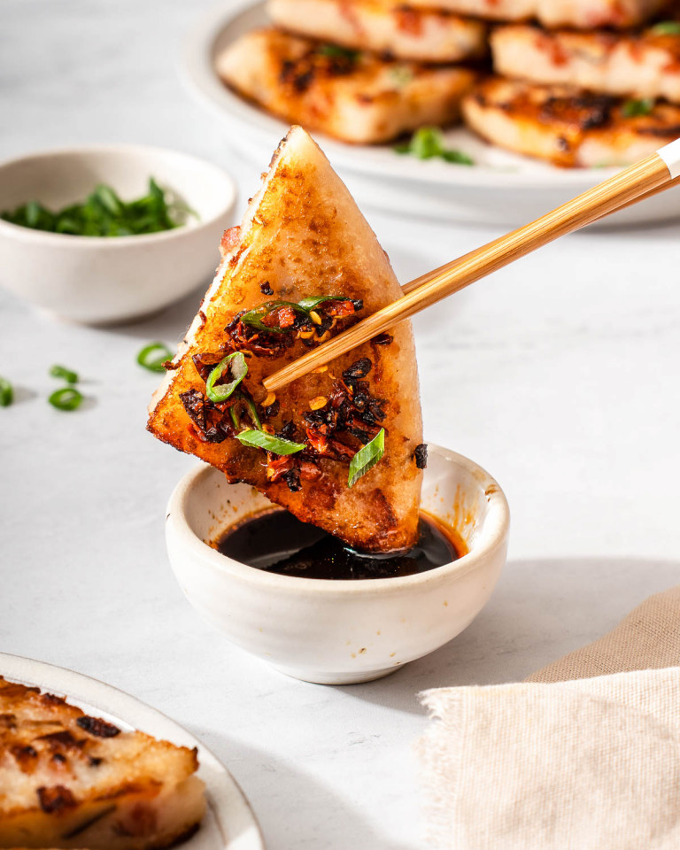 Chinese Turnip Cake (Lo Bak Go) – Takes Two Eggs