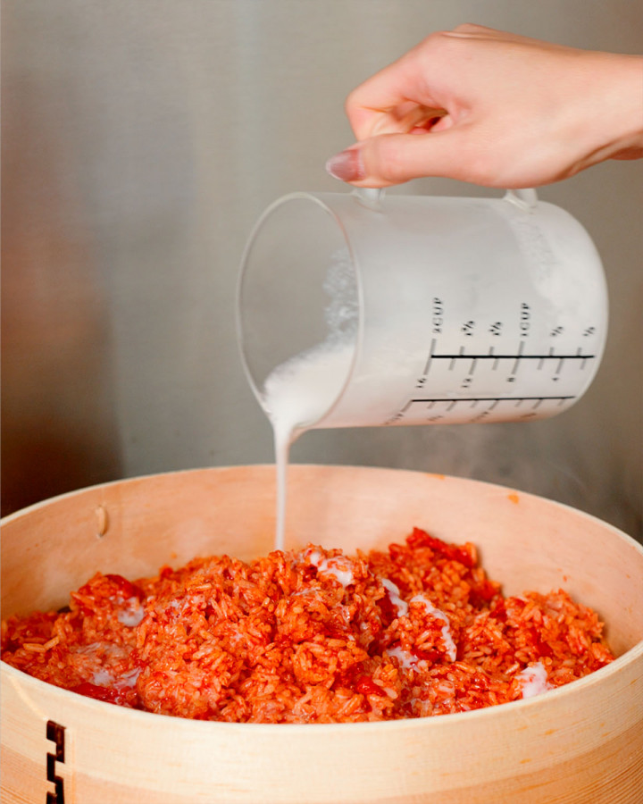 Xôi Gấc (Vietnamese Red Sticky Rice) – Takes Two Eggs