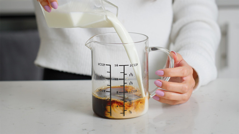 How to make an Iced Ube Latte Recipe (EASY) – Takes Two Eggs