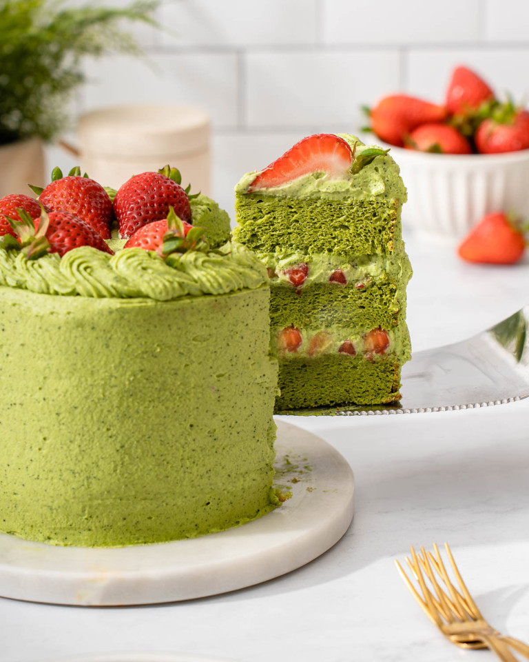 The Best Matcha Cake (green tea cake) – Takes Two Eggs