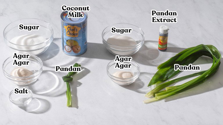 Coconut Pandan Jelly (Thạch Rau Câu Lá Dứa) – Takes Two Eggs