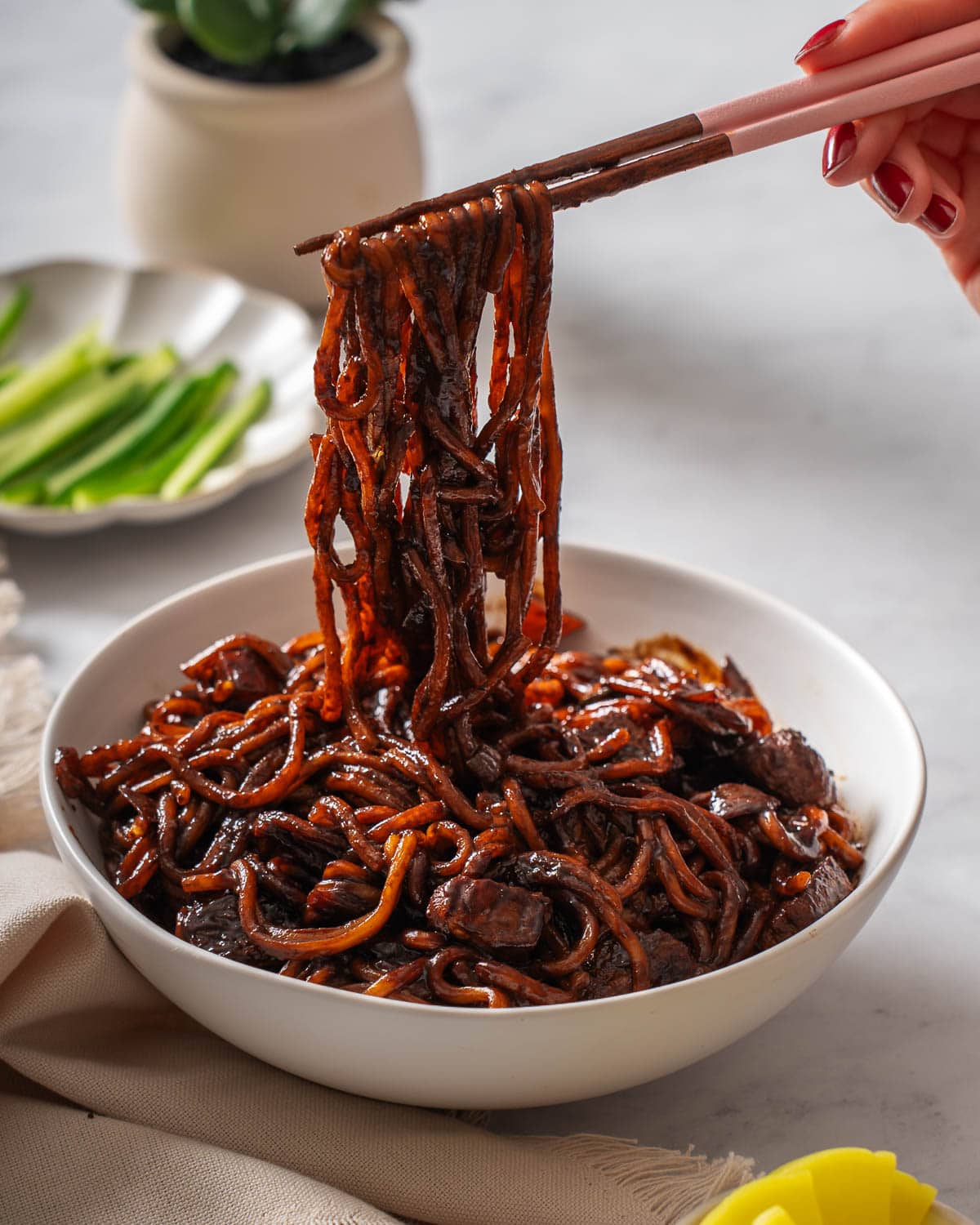 Jajangmyeon (Korean Black Bean Noodles) – Takes Two Eggs