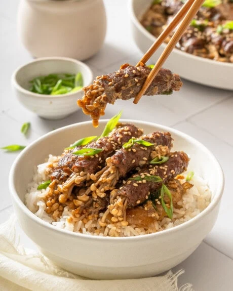 Enoki Beef Rolls – Takes Two Eggs