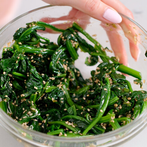 Korean Spinach Side Dish (Sigeumchi Namul) – Takes Two Eggs