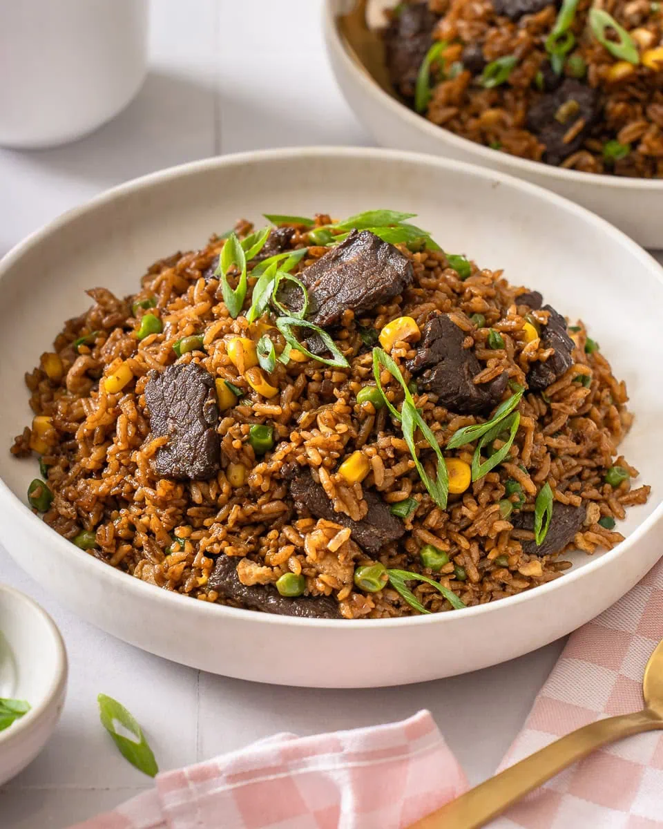 Easy 20 minute Beef Fried Rice – Takes Two Eggs